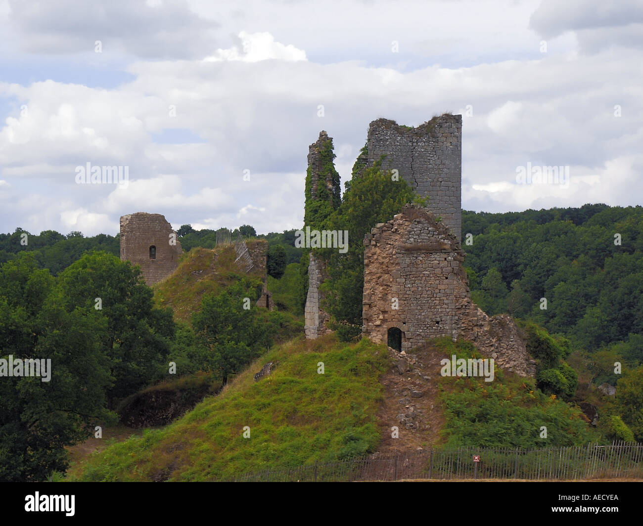 europe eu france massif central the valley of the river creuse chateau ...
