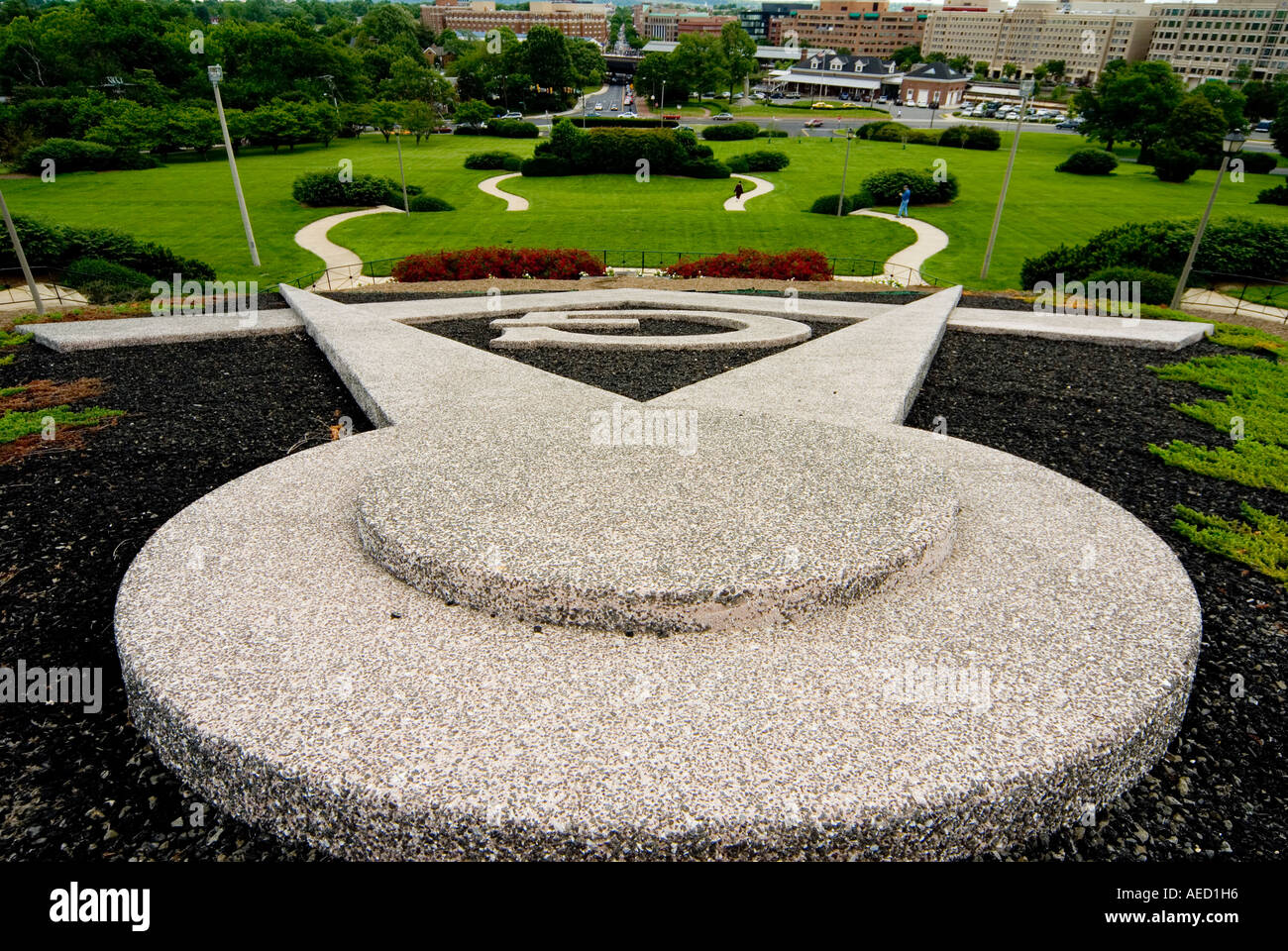 Giant stone Masonic symbol at the George Washington Masonic National ...