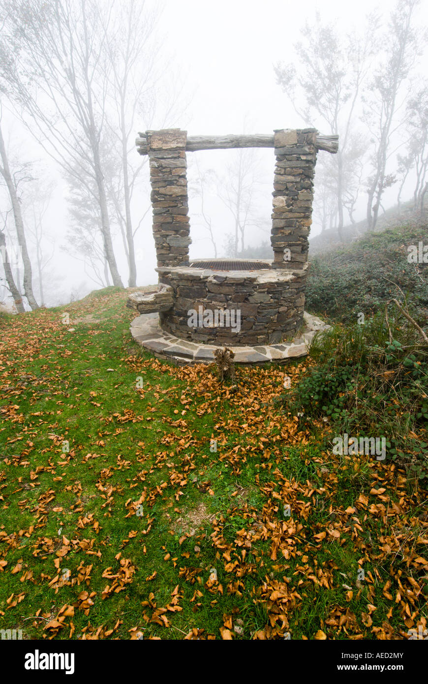 Well for water extraction, Montseny, Spain Stock Photo - Alamy