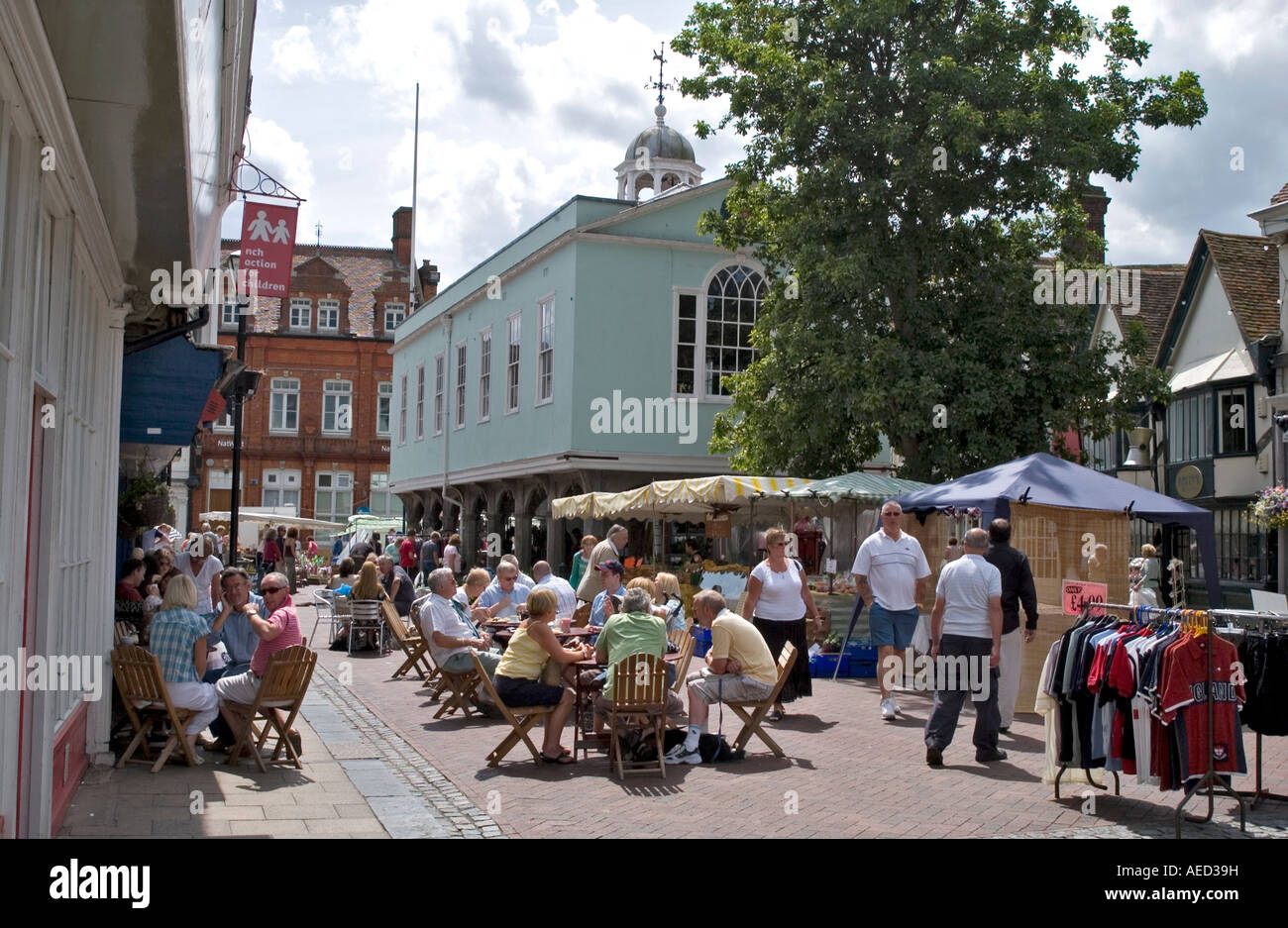 Market square Faversham Kent England Stock Photo - Alamy