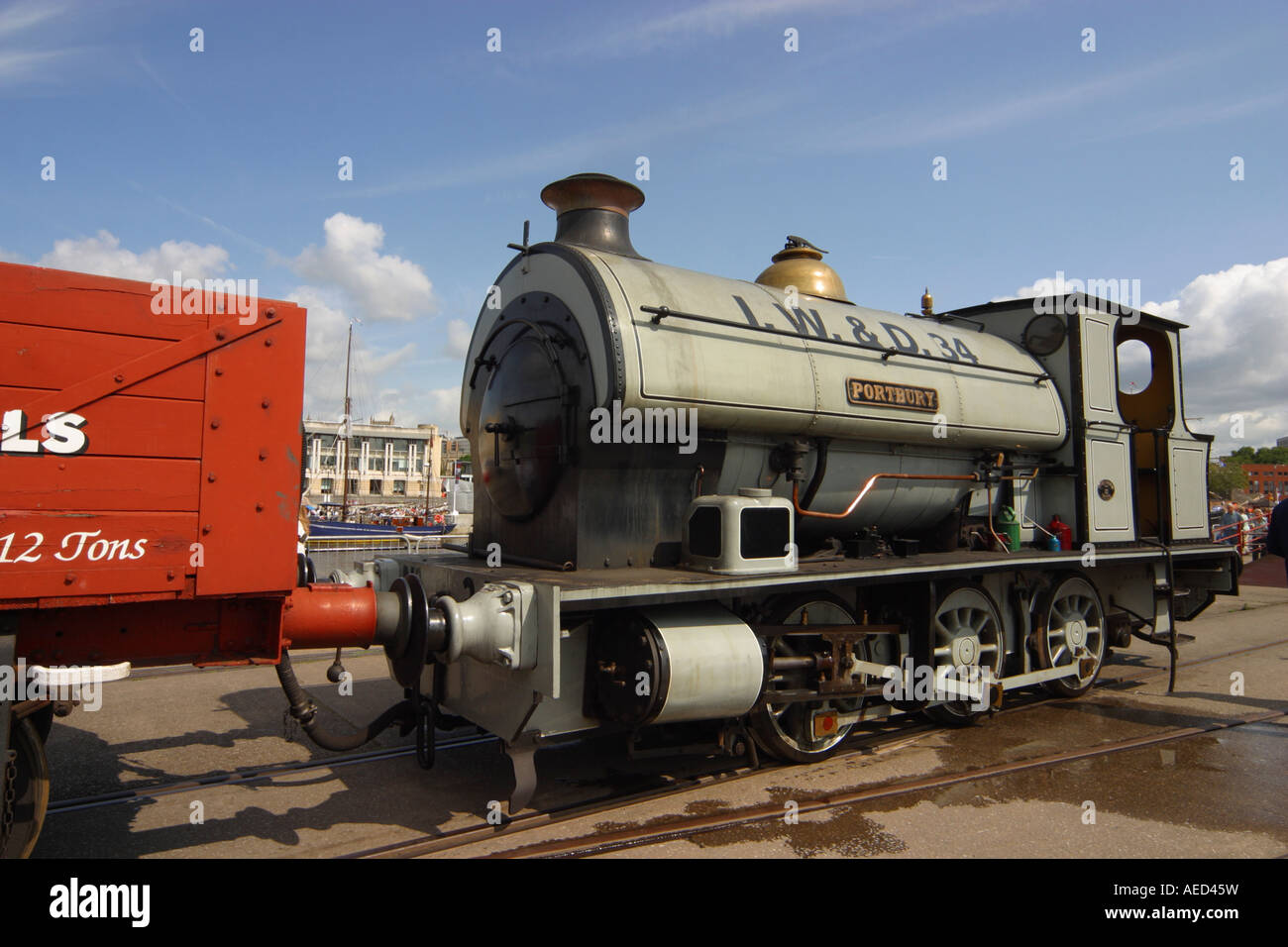 Steam train, dockside railway, Bristol harbour Stock Photo - Alamy