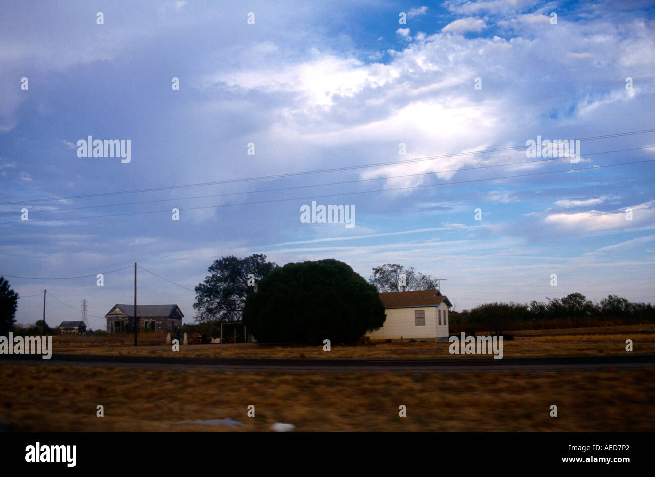 Texas USA Telephone Wires Stock Photo - Alamy