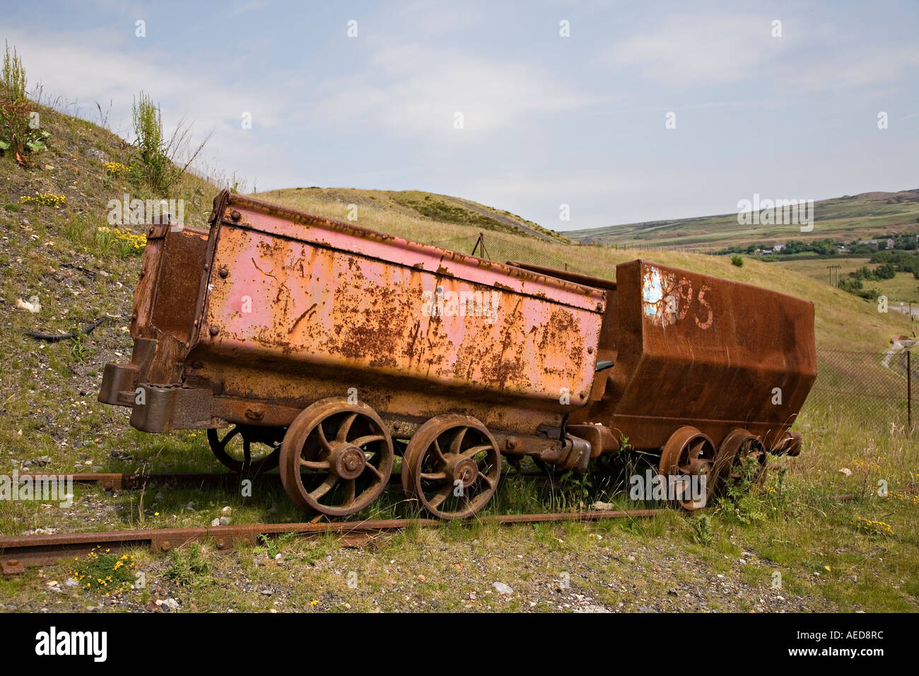 Disused rusting colliery trams Big Pit museum Blaenavon Wales UK Stock ...