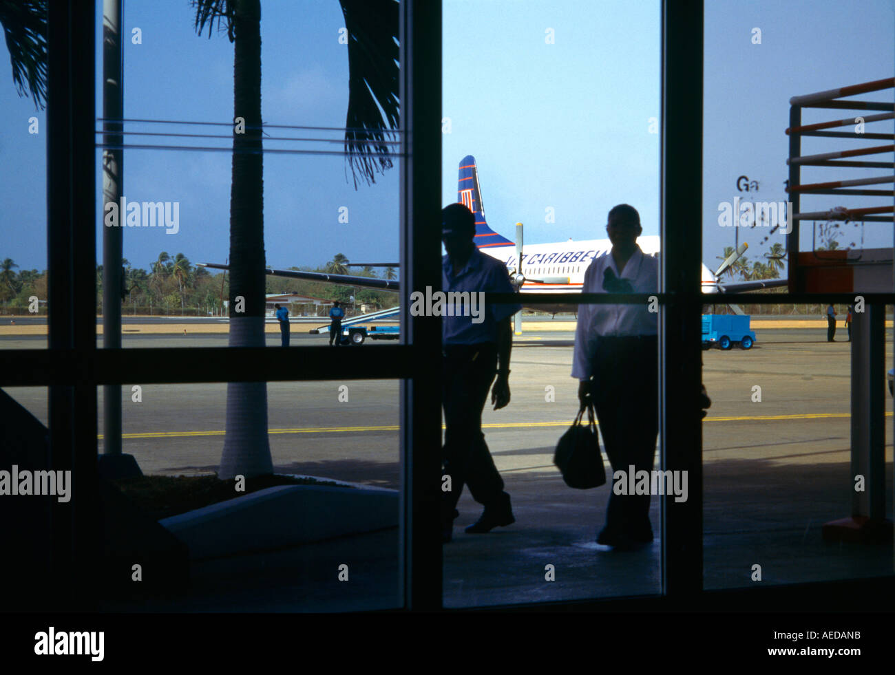 Crown Point Tobago Trinidad People at Airport Stock Photo - Alamy