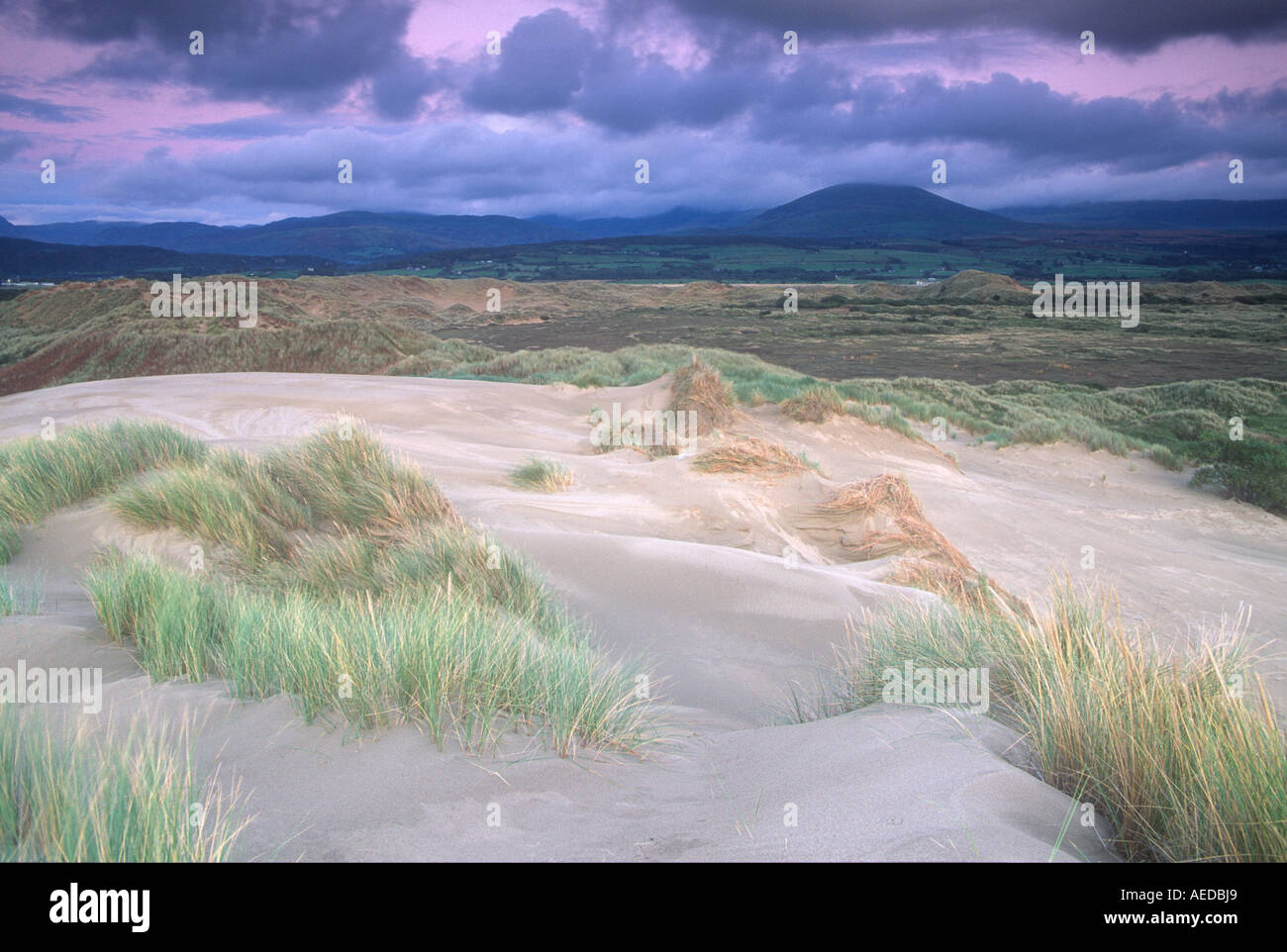 Sand Dunes Shell Island Rhinog Mountains Snowdonia North West Wales ...