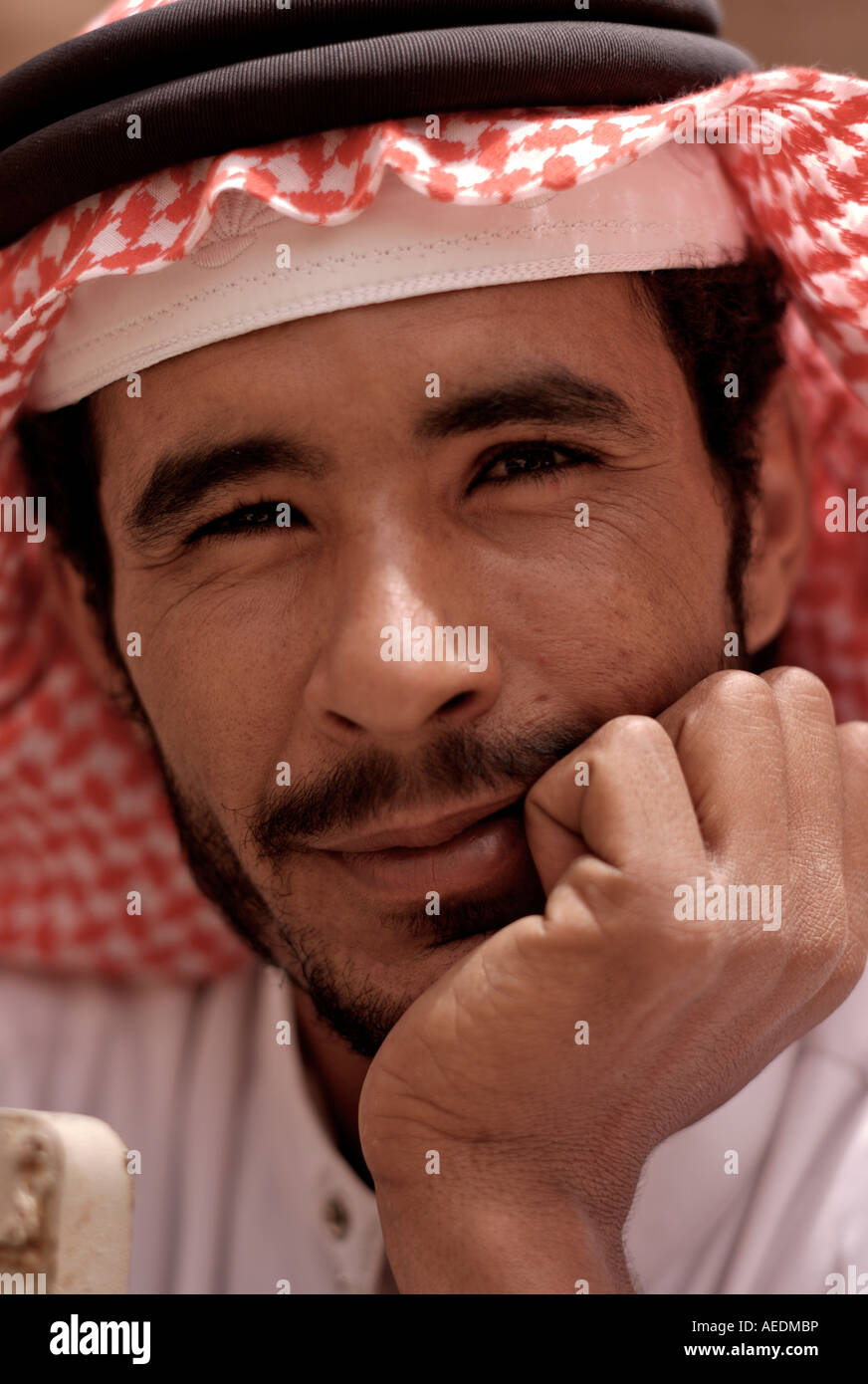 Tight head shot of an arab Stock Photo - Alamy