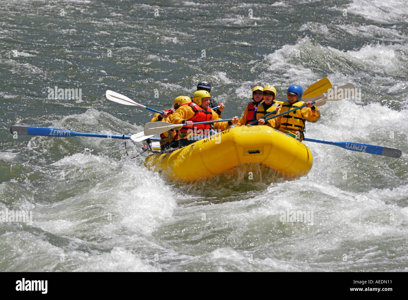 Merced River Yosemite California USA White Water Rafting Extreme Sport ...