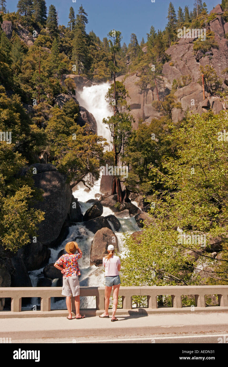 Yosemite National Park California USA Cascade creek and falls Stock ...