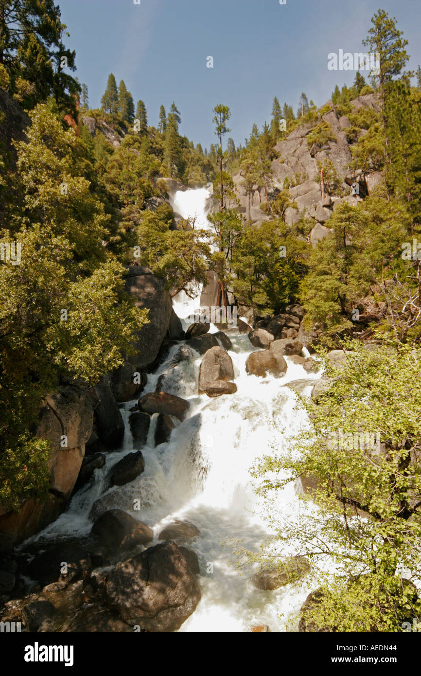 Yosemite National Park California USA Cascade creek and falls Stock ...