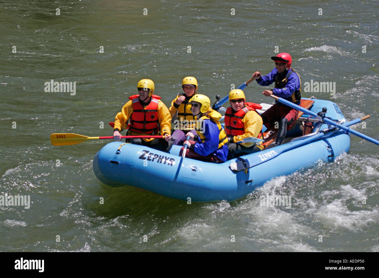 Merced River Yosemite California USA White Water Rafting Extreme Sport ...