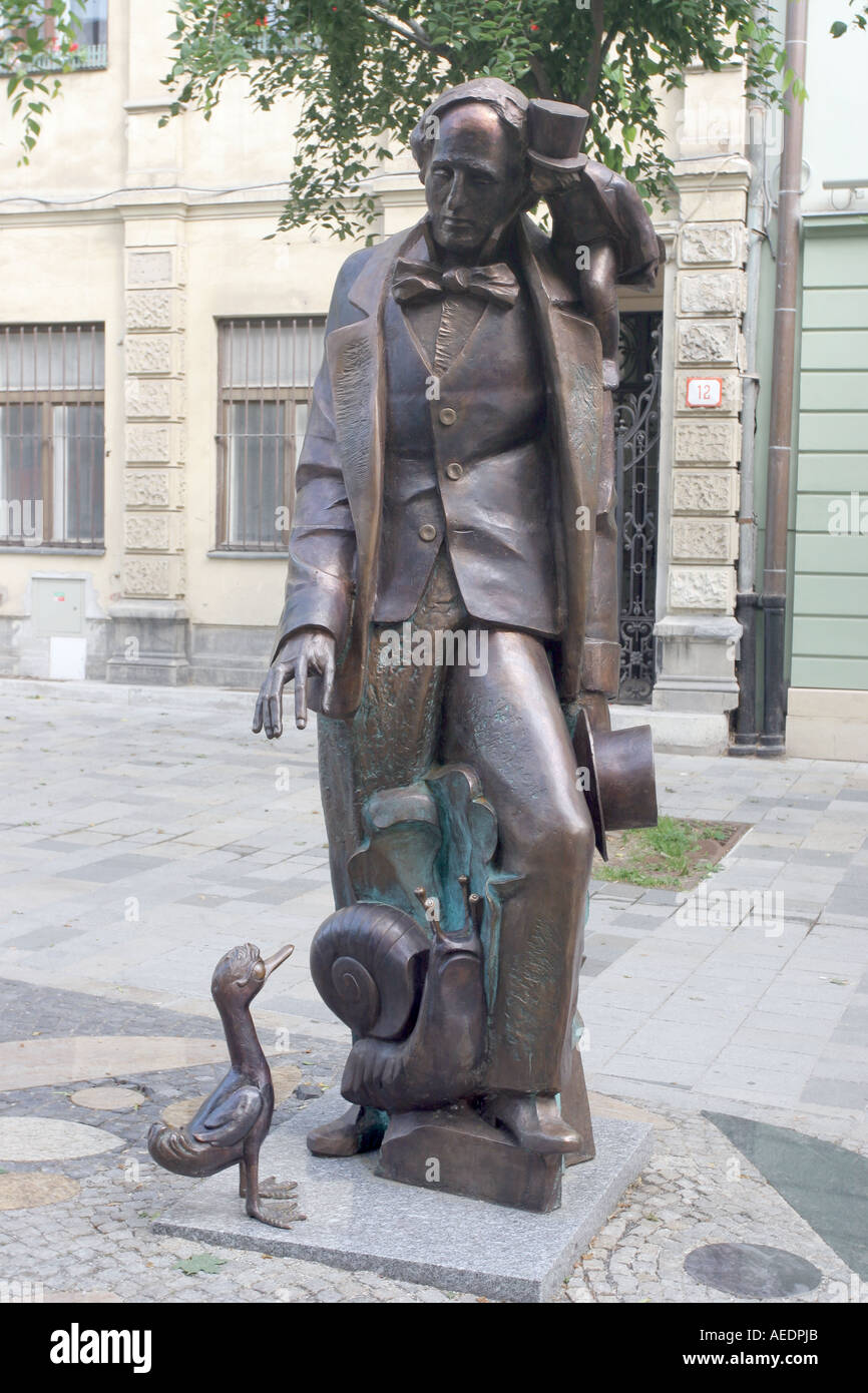 Hans Christian Andersen statue, Hviezdoslavovo Square, Bratislava Stock ...