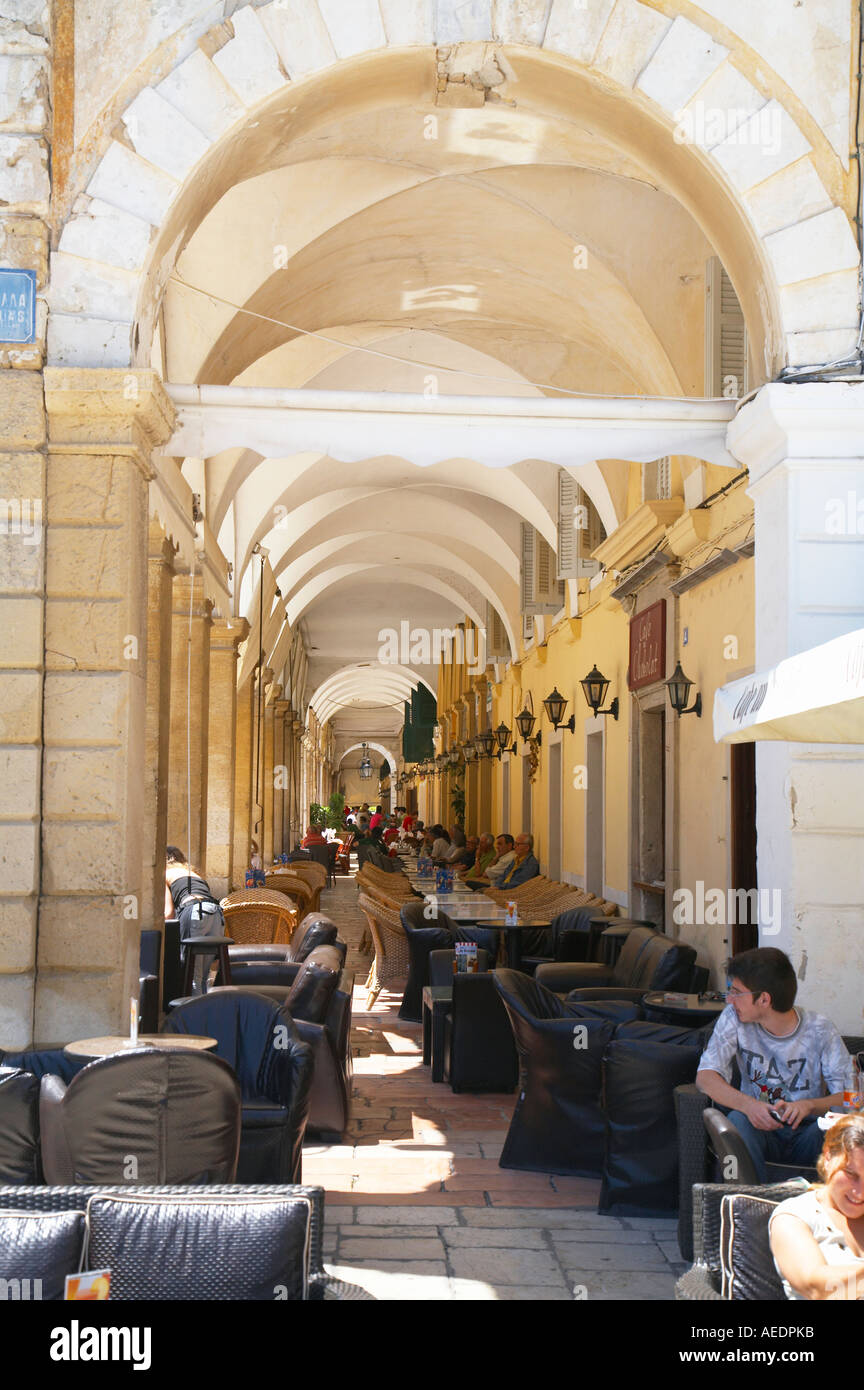 The Liston Corfu town Stock Photo - Alamy