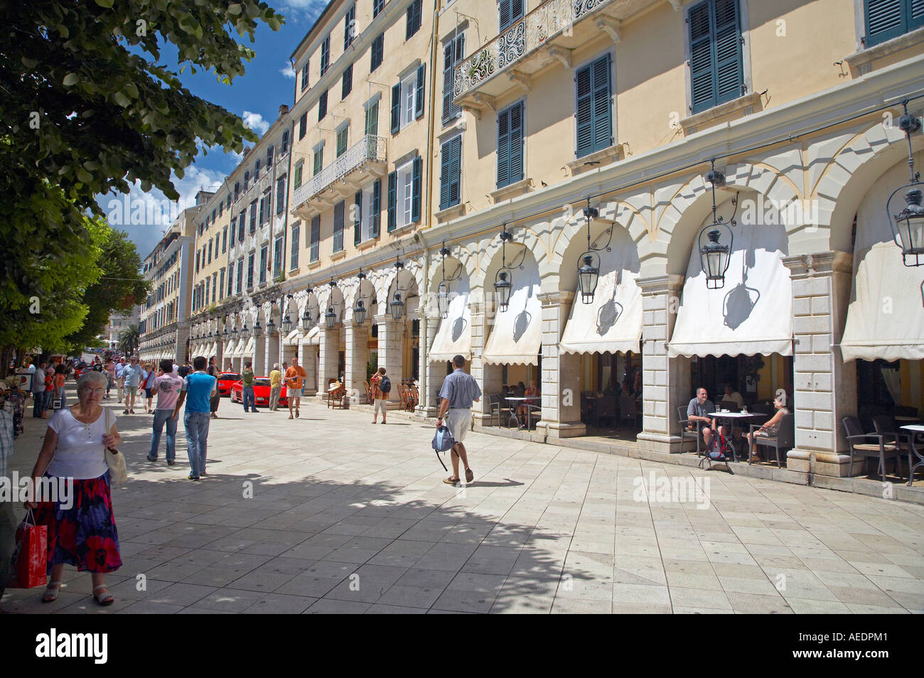 The Liston Corfu town Stock Photo - Alamy