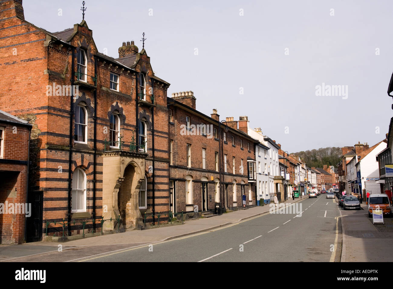 UK Wales Powys Welshpool Severn Street Stock Photo - Alamy