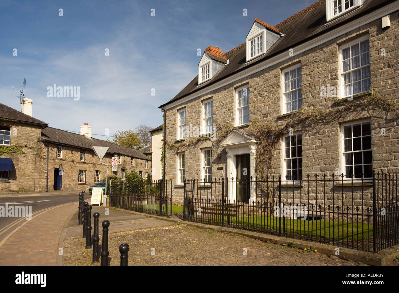 UK Wales Powys Hay on Wye Castle Street George House Stock Photo - Alamy