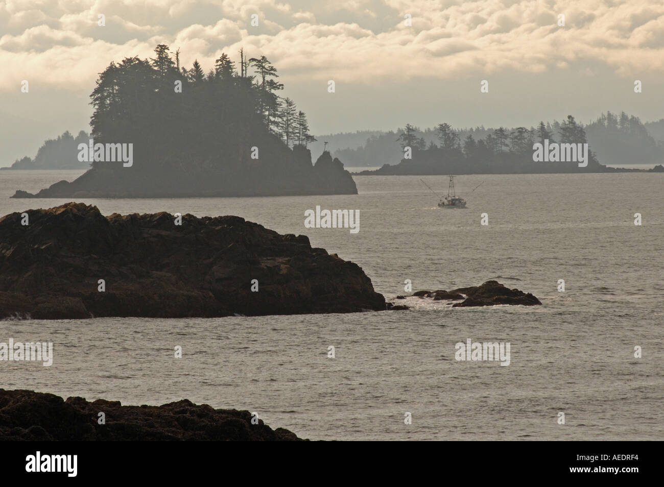 Broken Islands at sunrise Pacific Rim National Park Vancouver Island ...