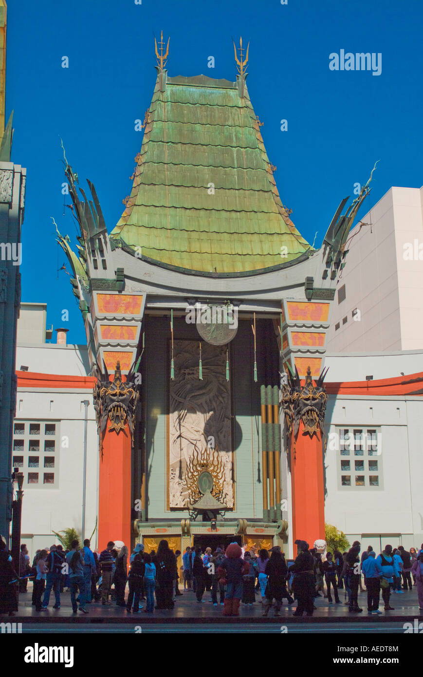 Exterior facade of Grauman Chinese Theater in Hollywood Los angeles ...