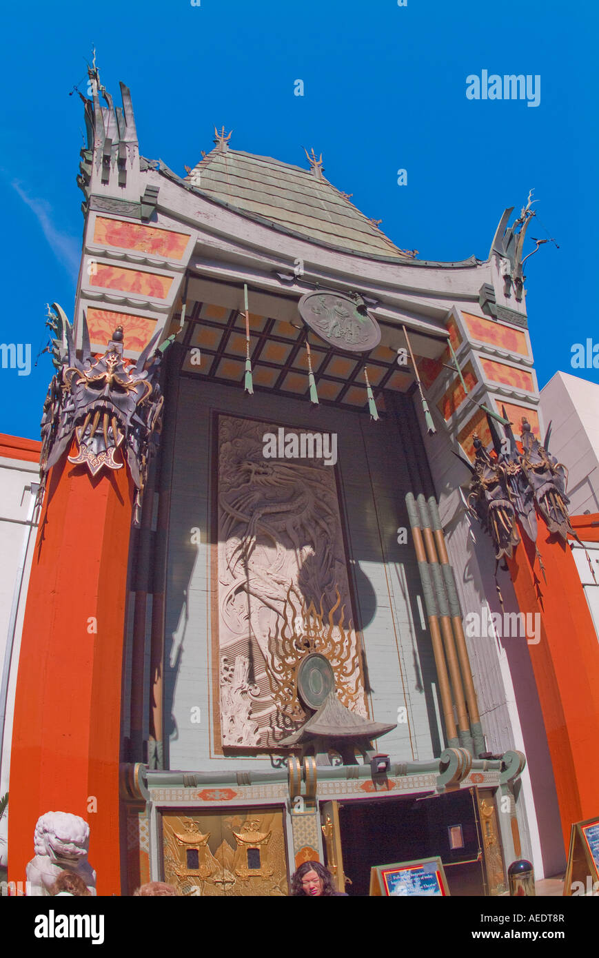 Exterior facade of Grauman Chinese Theater in Hollywood Los angeles ...