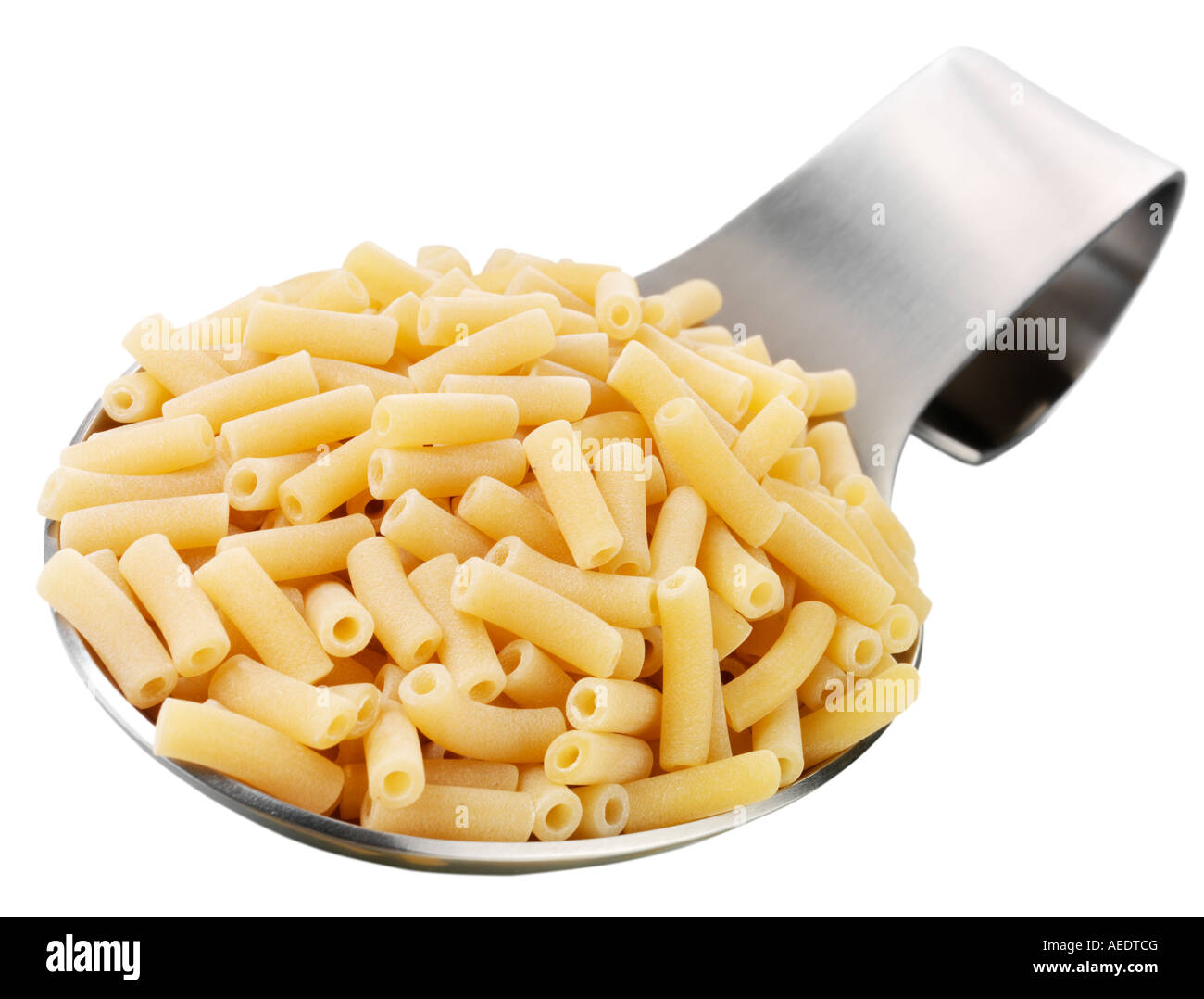 SPOONFUL OF MACARONI PASTA CUT OUT Stock Photo - Alamy