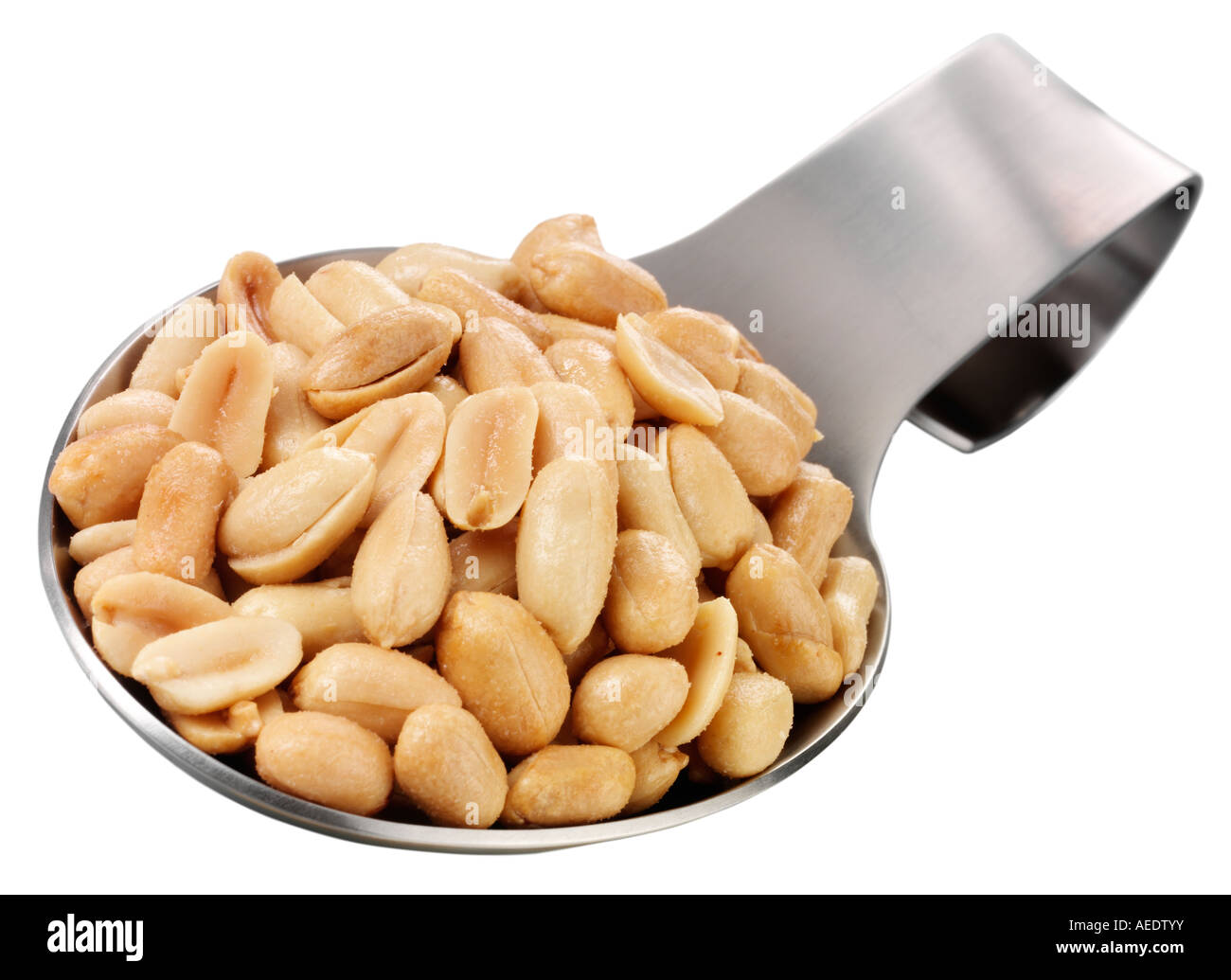 SPOONFUL OF ROASTED PEANUTS CUT OUT Stock Photo - Alamy