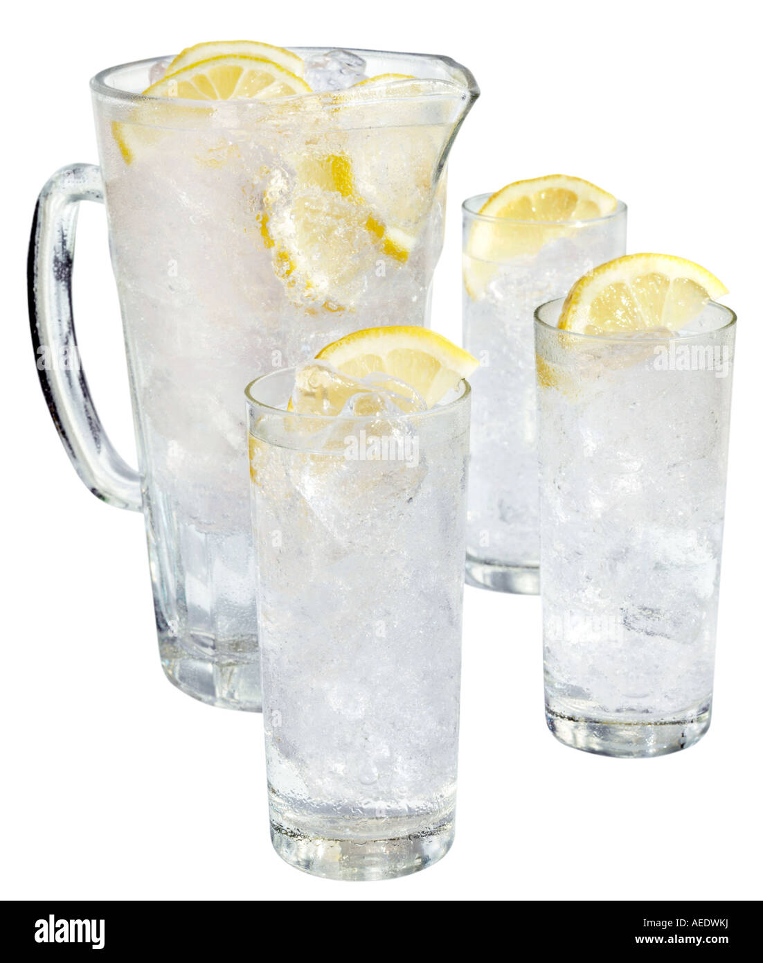 Iced water lemon jug Cut Out Stock Images & Pictures - Alamy