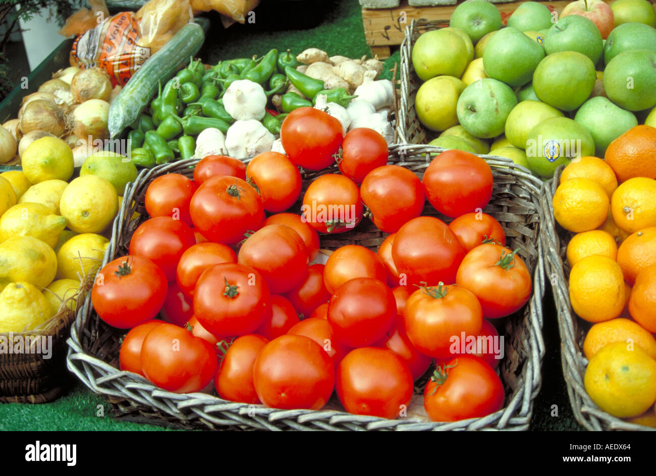 Fruit outside store London Stock Photo - Alamy