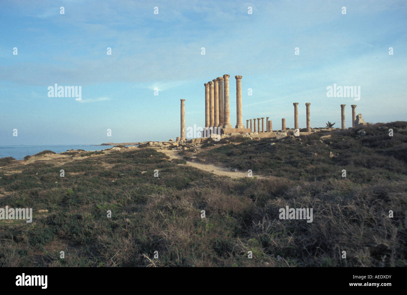 The Roman ruins of Sabratha Lybia Stock Photo - Alamy