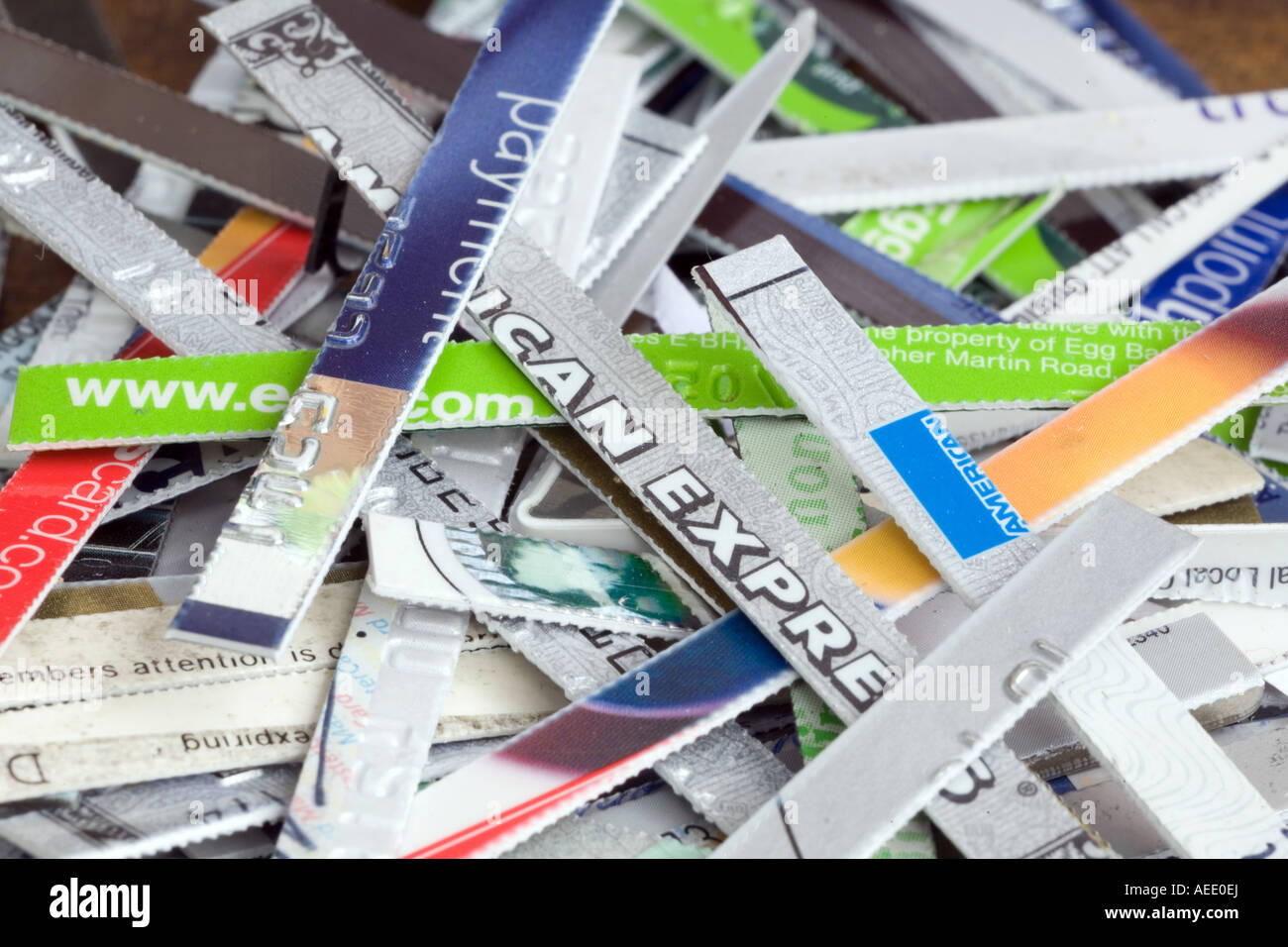 Shredded Credit Cards Stock Photo - Alamy
