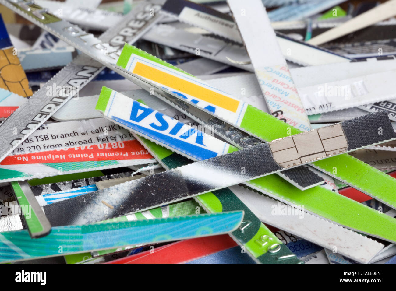 Shredded Credit Cards Stock Photo - Alamy