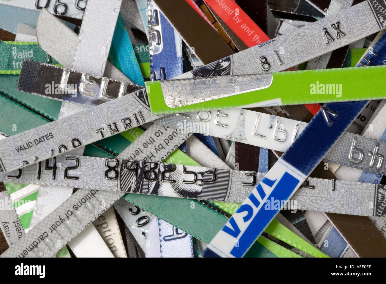 Shredded Credit Cards Stock Photo - Alamy