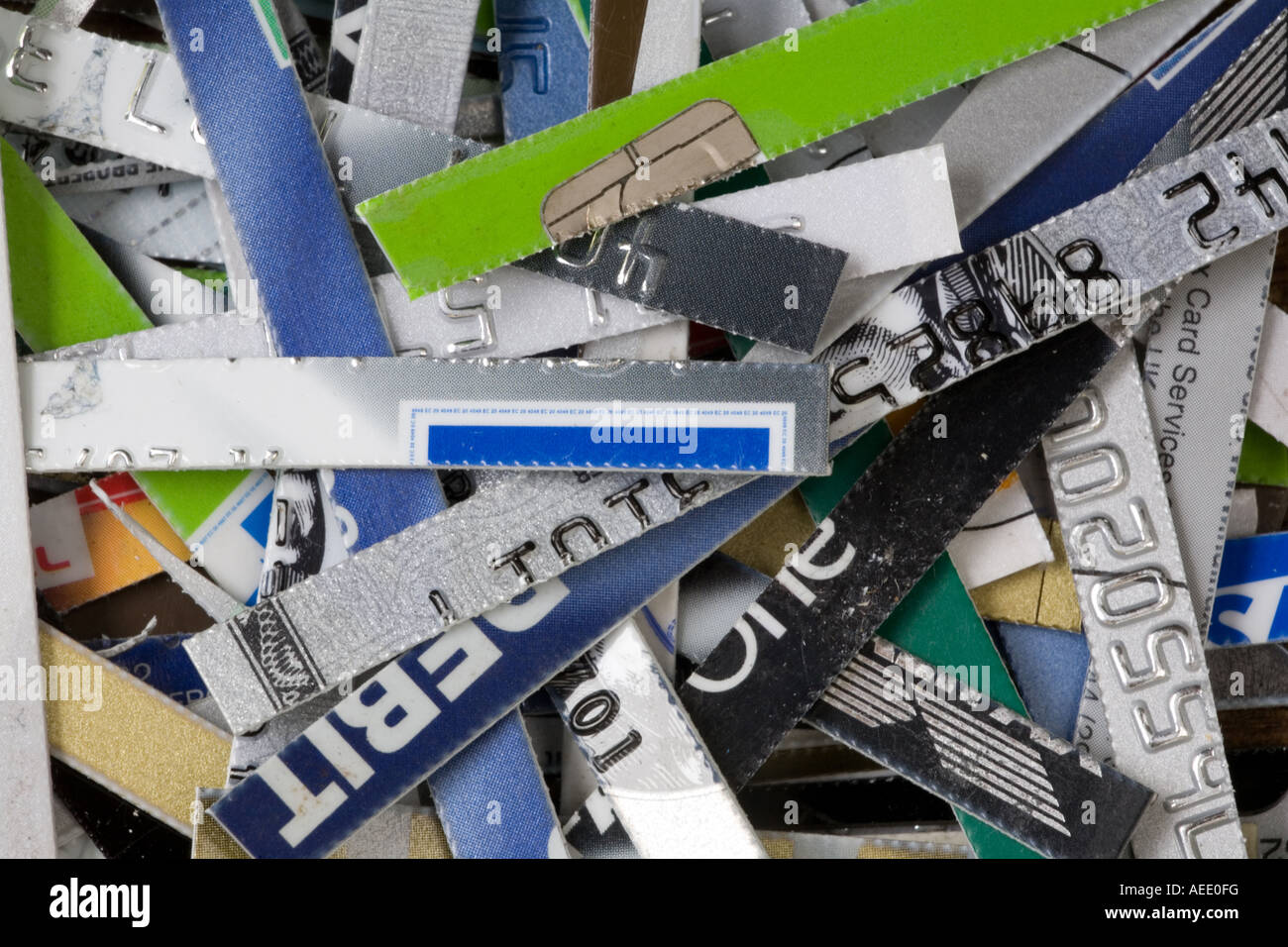 Shredded Credit Cards Stock Photo - Alamy