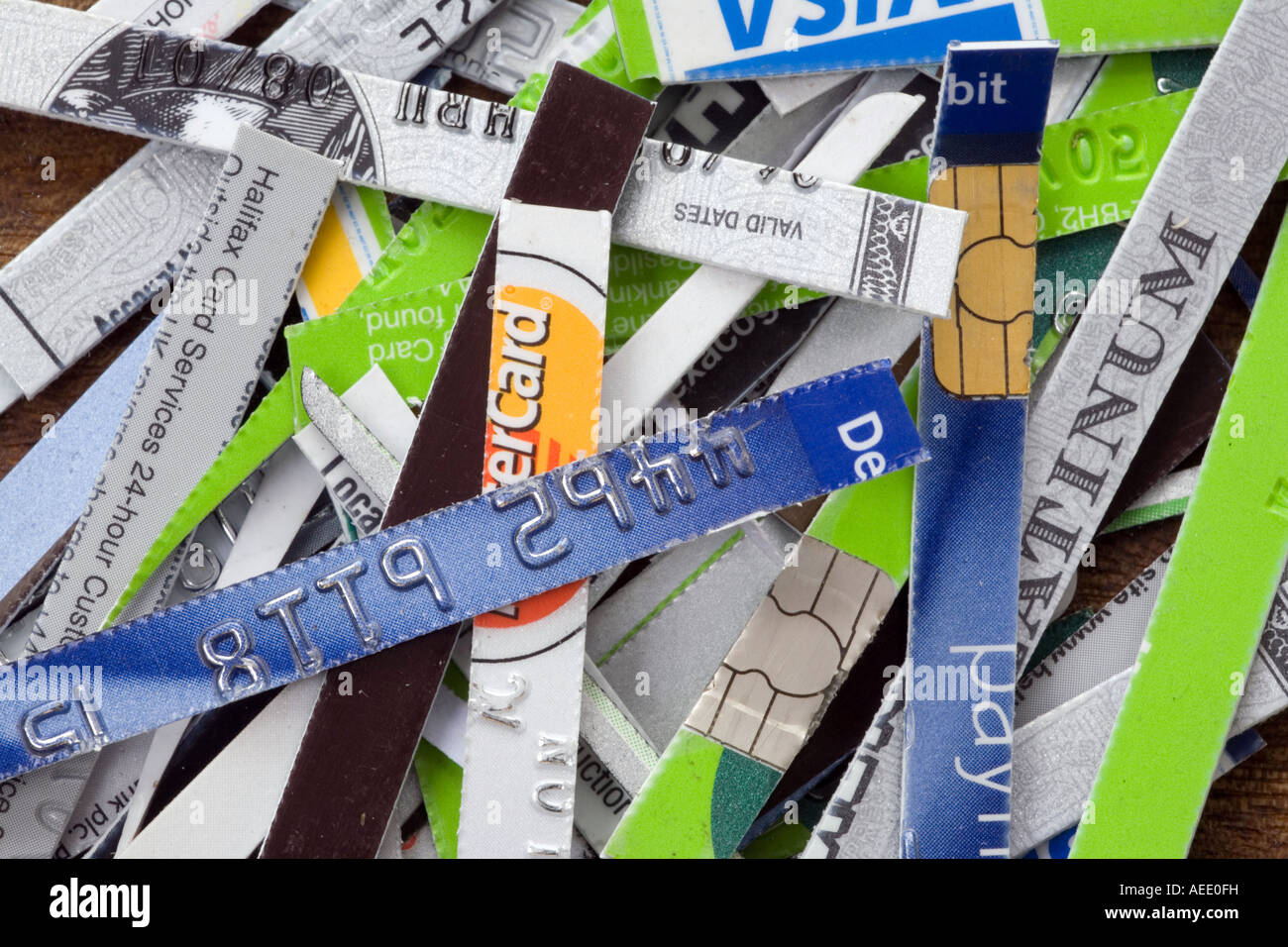 Shredded Credit Cards Stock Photo - Alamy