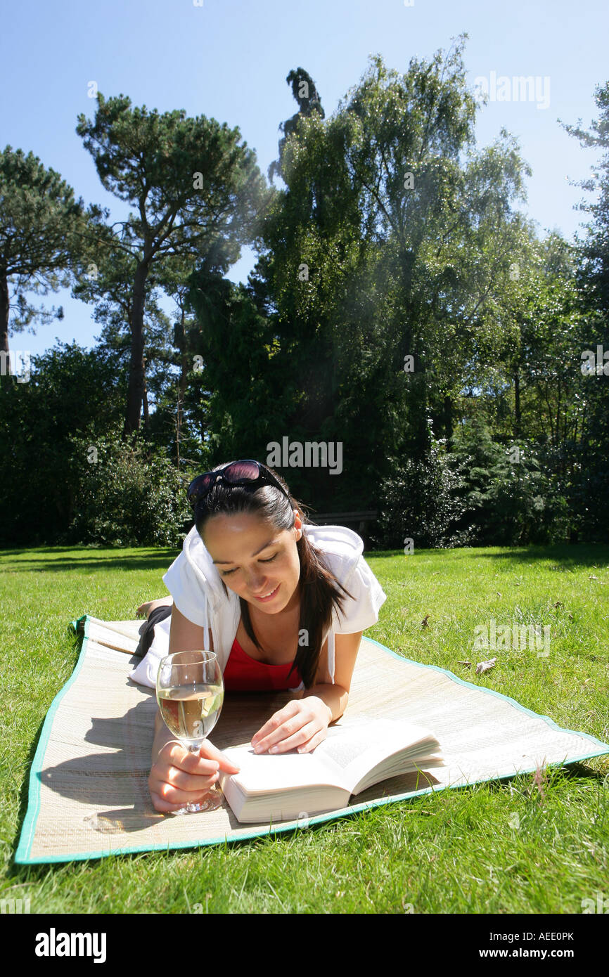 Young Woman Reading Book Model Released Stock Photo - Alamy