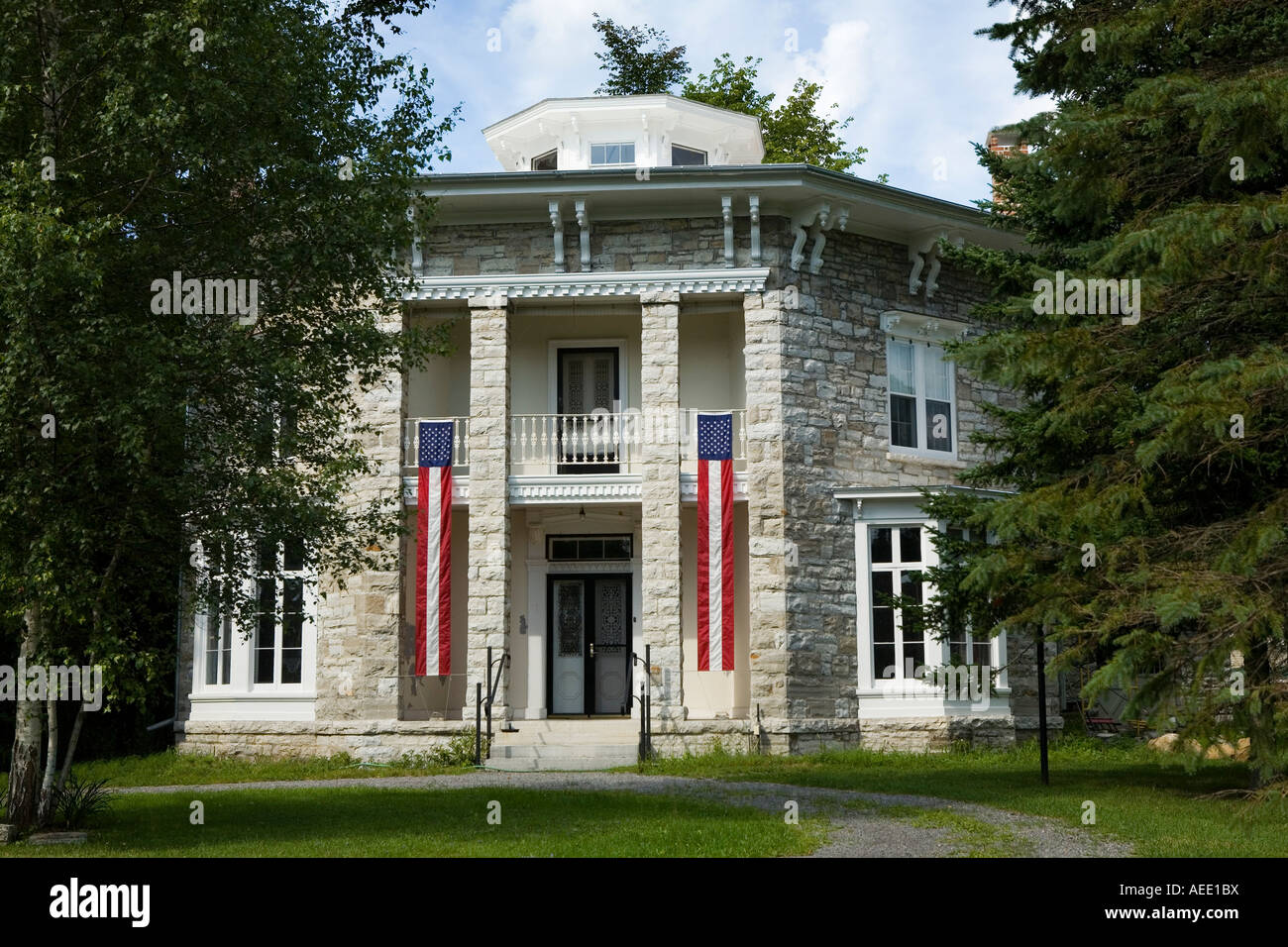 Octagonal limestone house built by Linus Yale inventor of Yale Lock ...