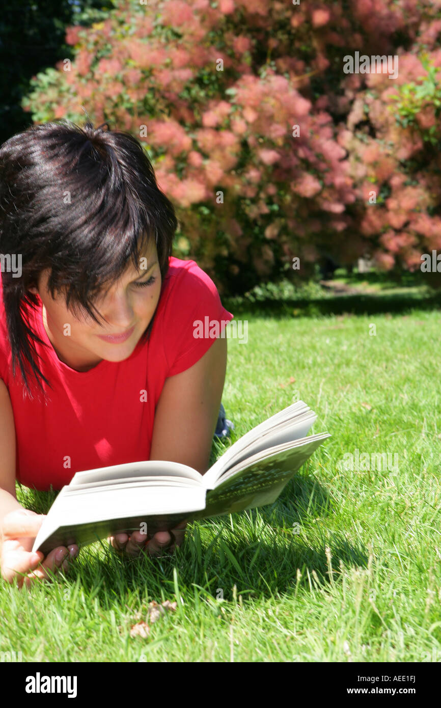 Teenager Reading a Book Model Released Stock Photo - Alamy