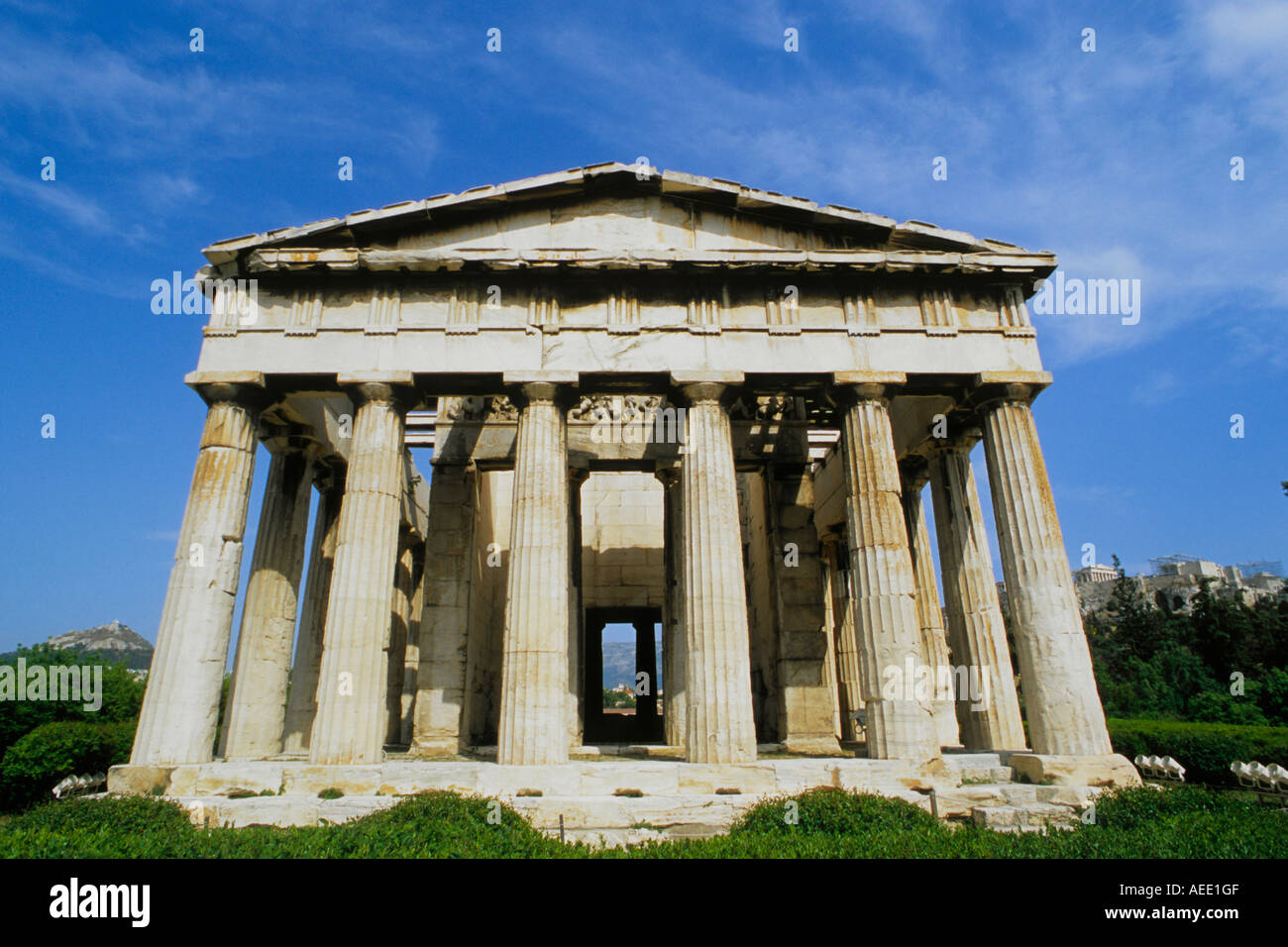 Greece Athens Ancient Agora Temple of Hephaestus Stock Photo - Alamy