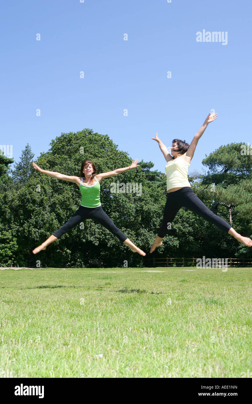Teenagers Jumping Model Released Stock Photo - Alamy