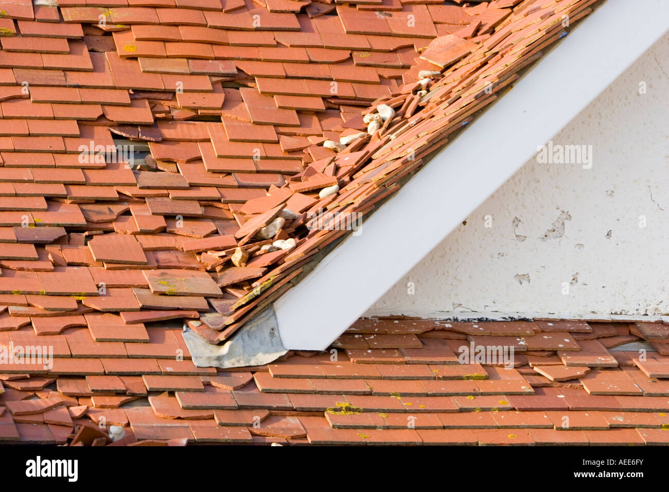 Missing roof tiles hi-res stock photography and images - Alamy
