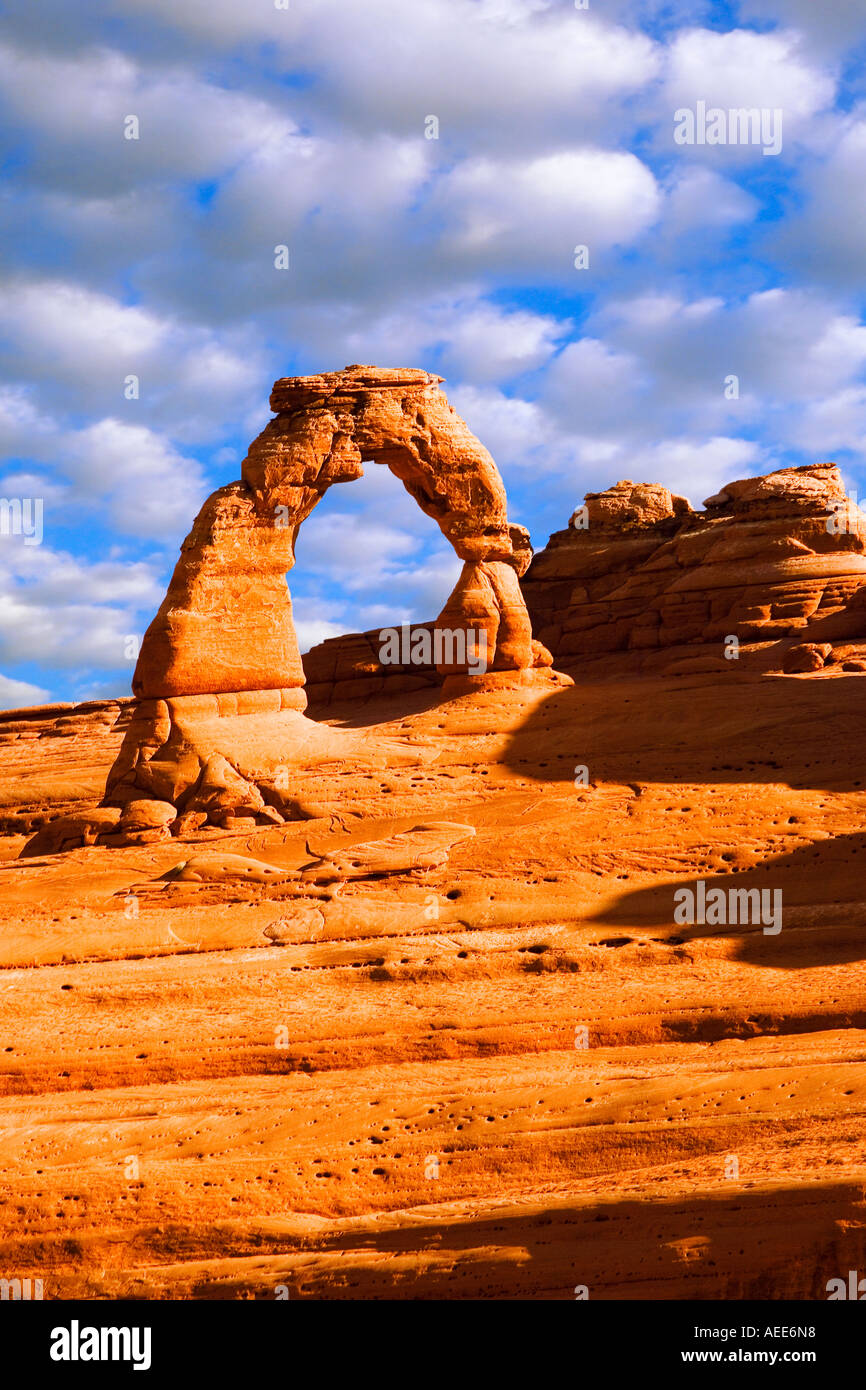 Scenic of Arches National Park Utah showing the Delicate Arch formation ...
