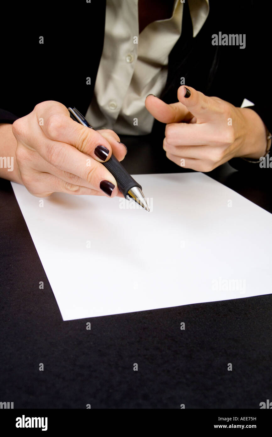 Accept signing hi-res stock photography and images - Alamy