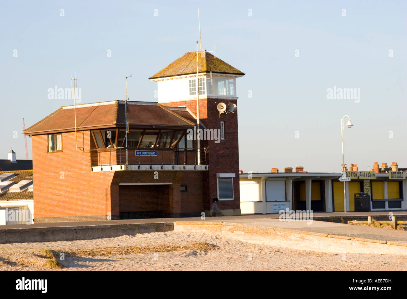 Coastguard lookout tower in Littlehampton West Sussex Stock Photo - Alamy