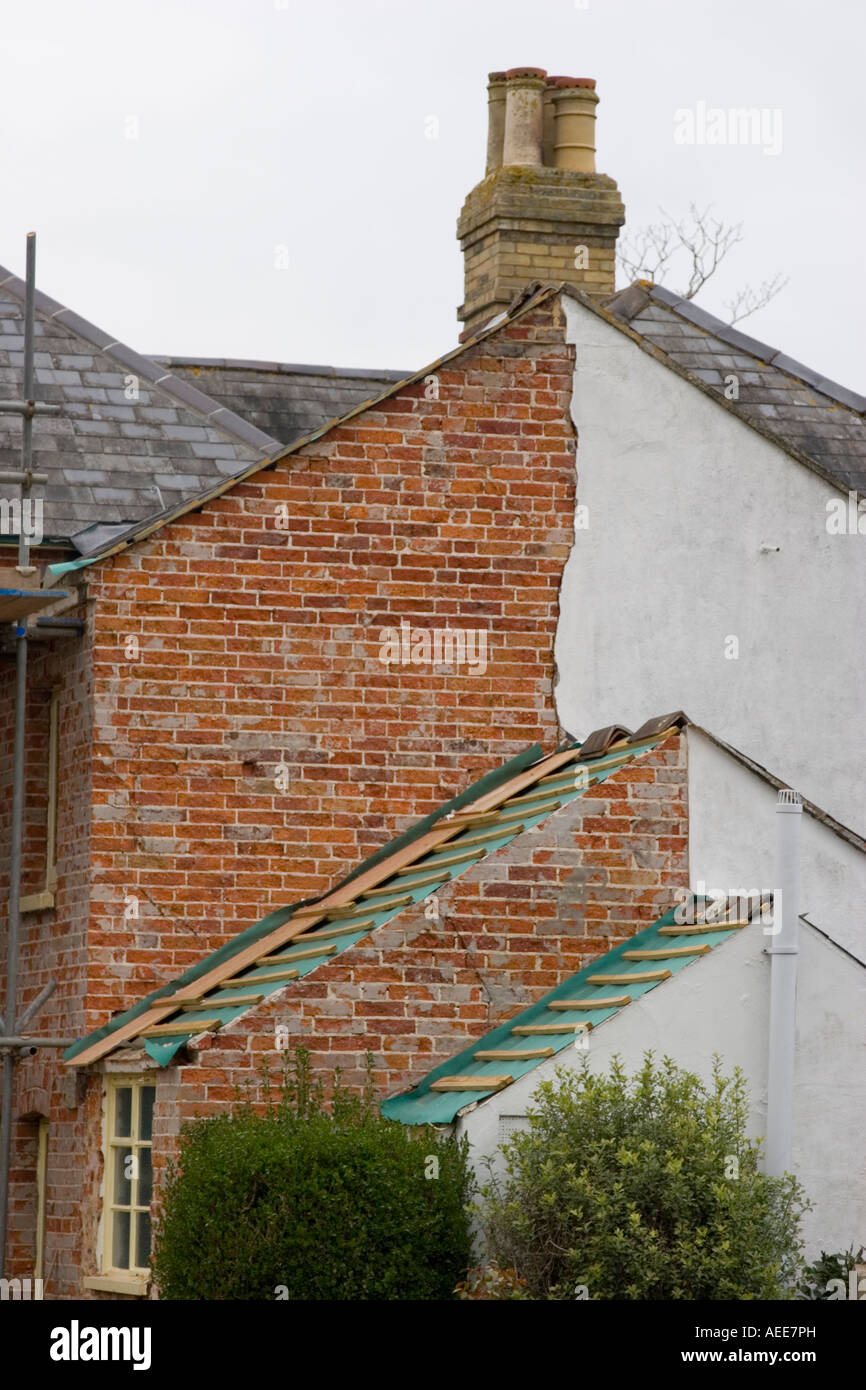 Brick gable end house chimney hi-res stock photography and images - Alamy