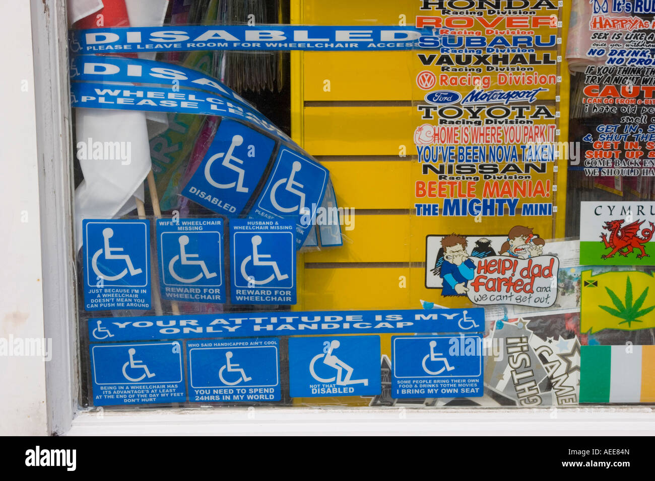 Joke shop window Stock Photo - Alamy