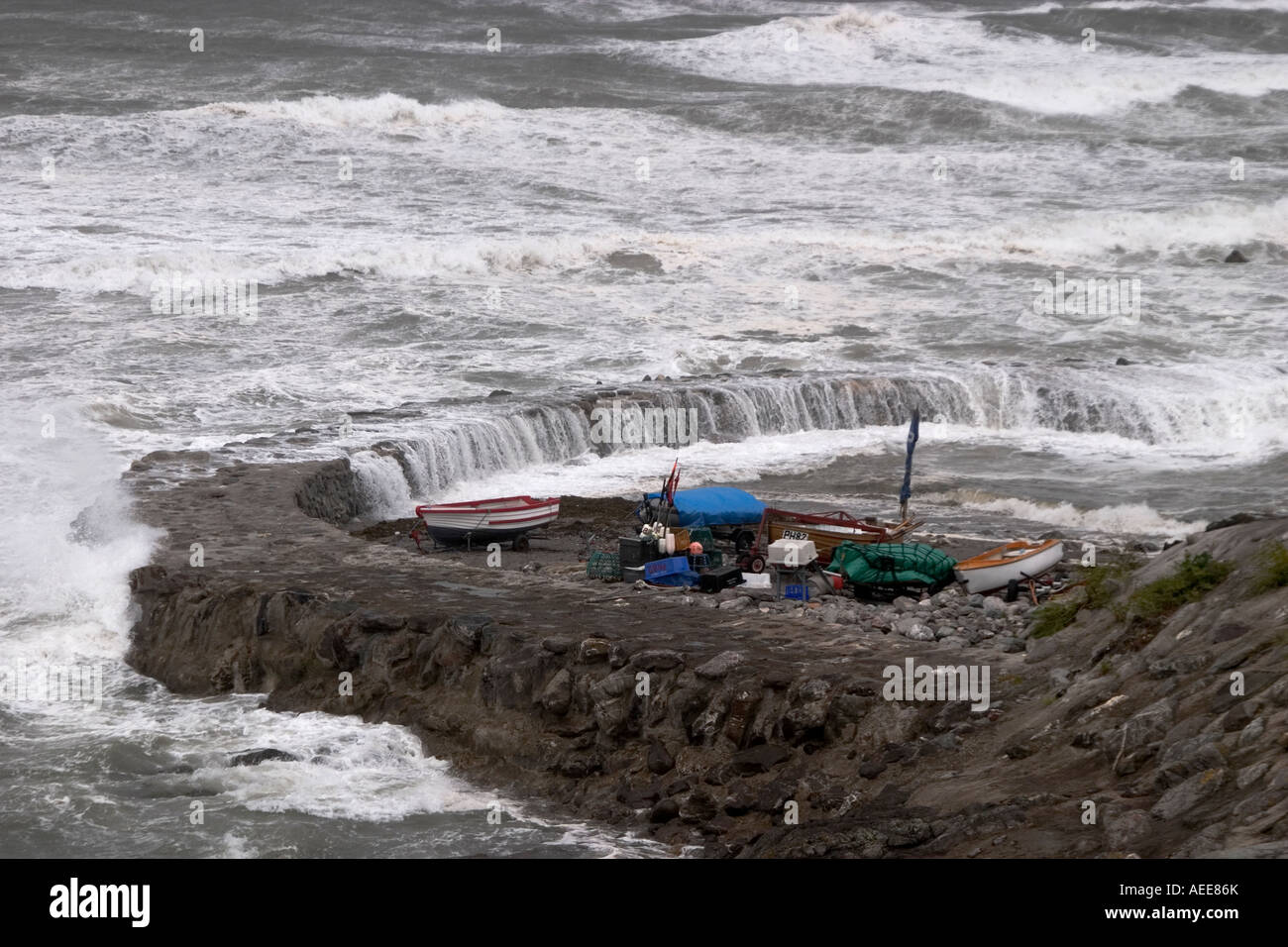Rough sea in Cornwall Stock Photo - Alamy
