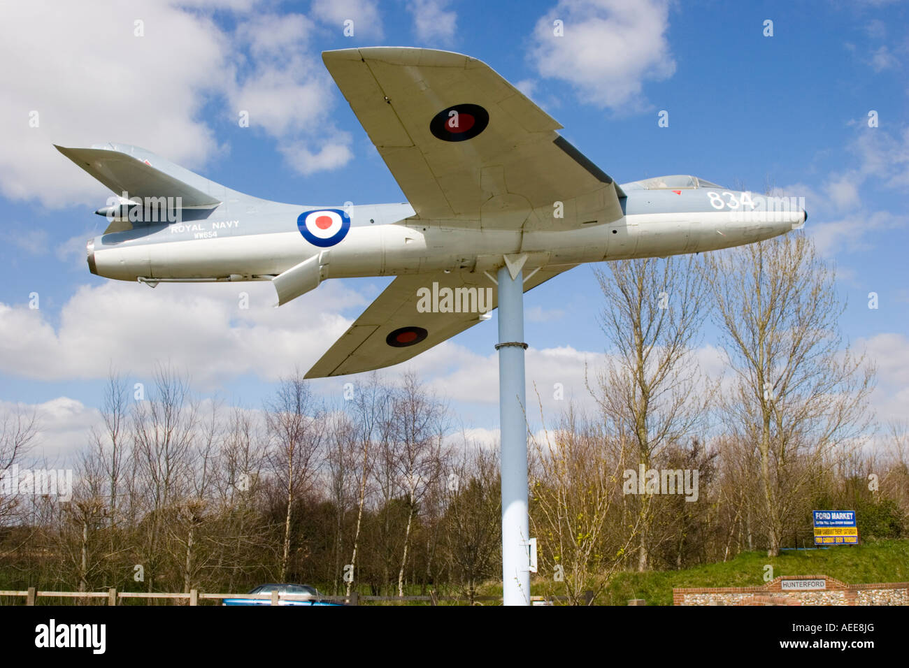 Hunter aircraft on permanent static display in Hunterford West Sussex ...