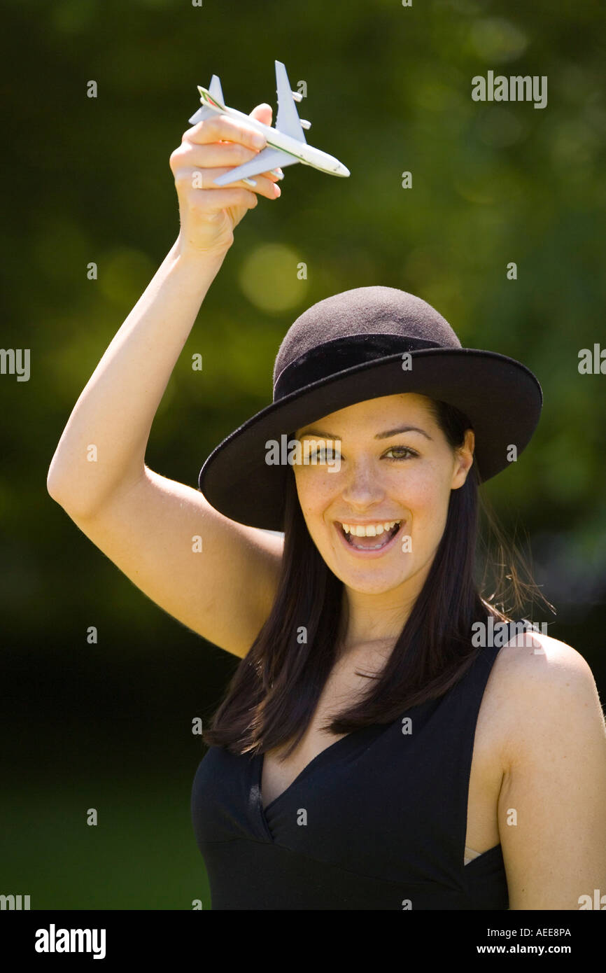 Girl model plane park hi-res stock photography and images - Alamy