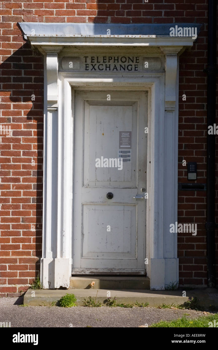 Doorway entrance and sign of local telephone exchange Stock Photo - Alamy
