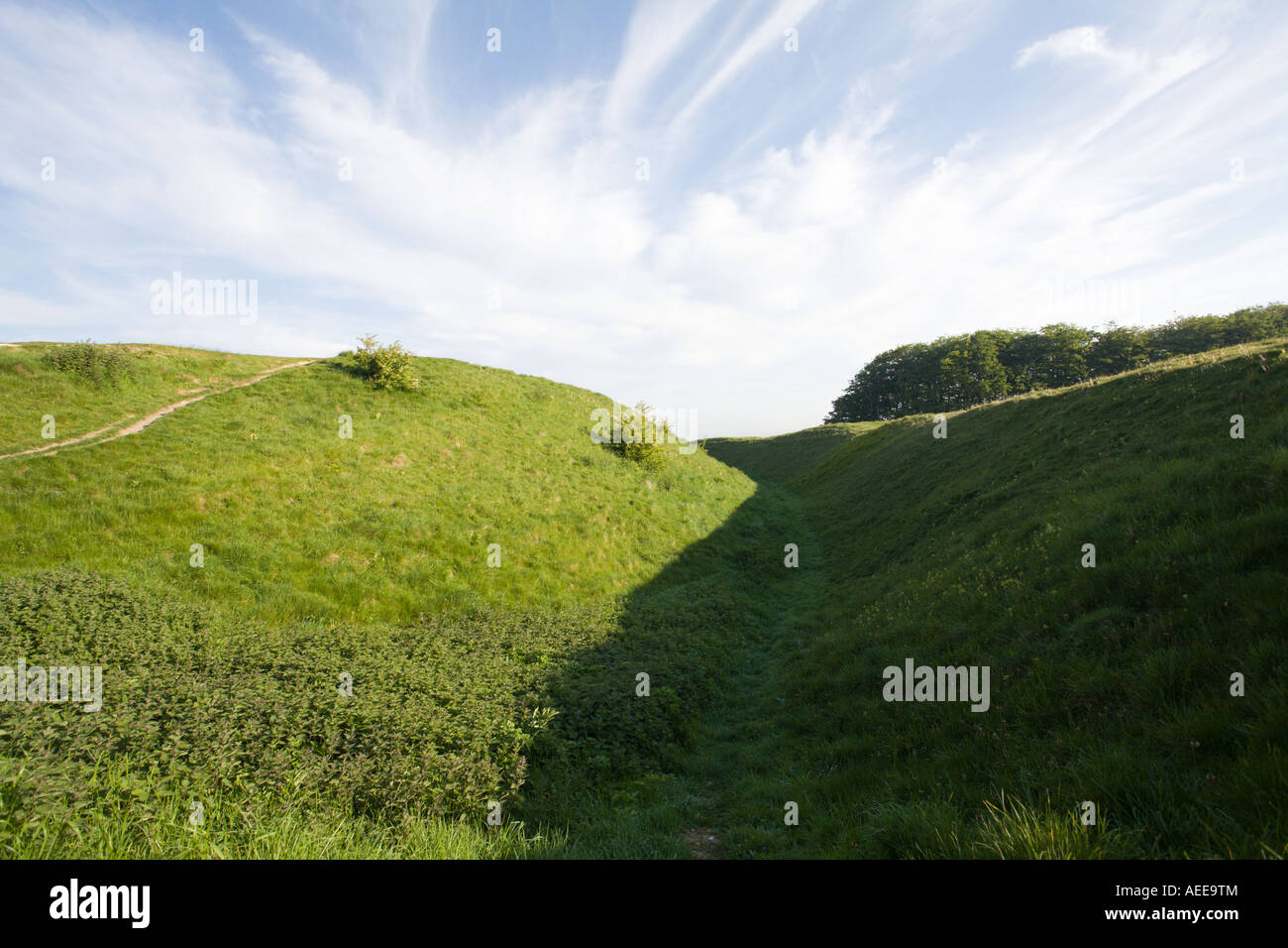 the Iron Age Hill fort of Barbury Castle England UK Stock Photo - Alamy