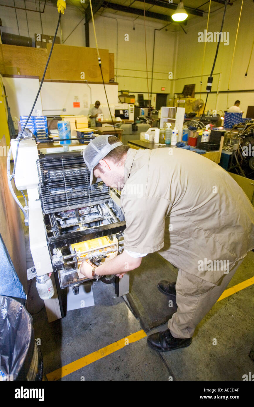 Inmate working in the print shop. Lincoln Correctional Center, Lincoln ...