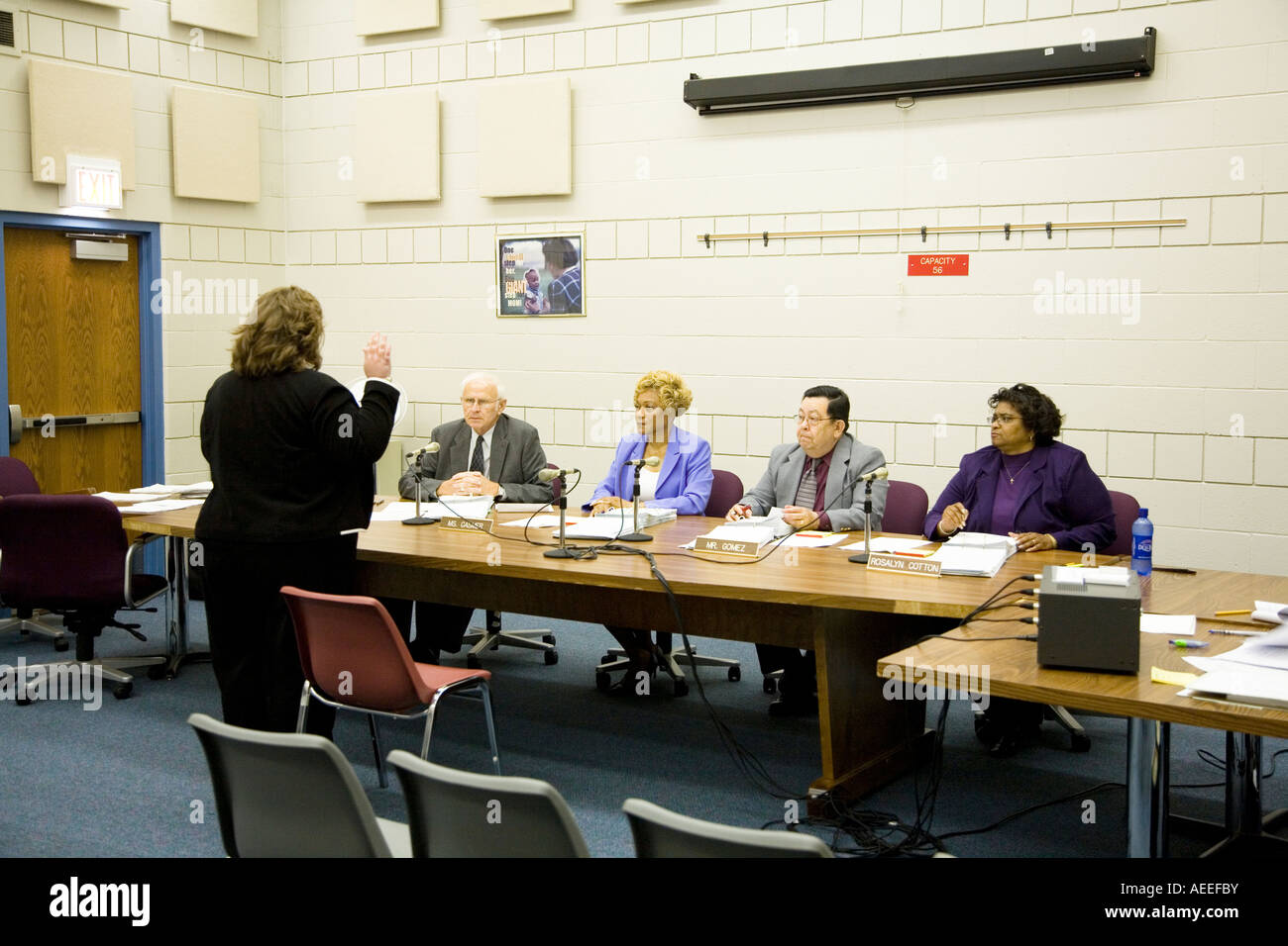 Parole board hearing at the Community Corrections Center CCC L in ...